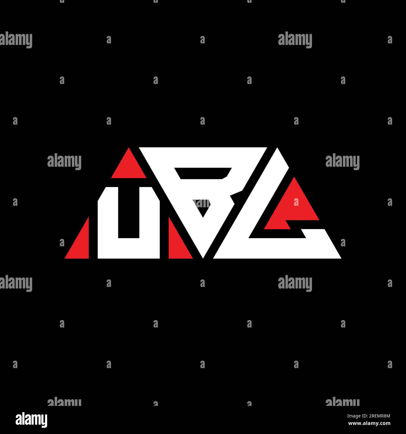 UBL triangle letter logo design with triangle shape. UBL triangle logo ...