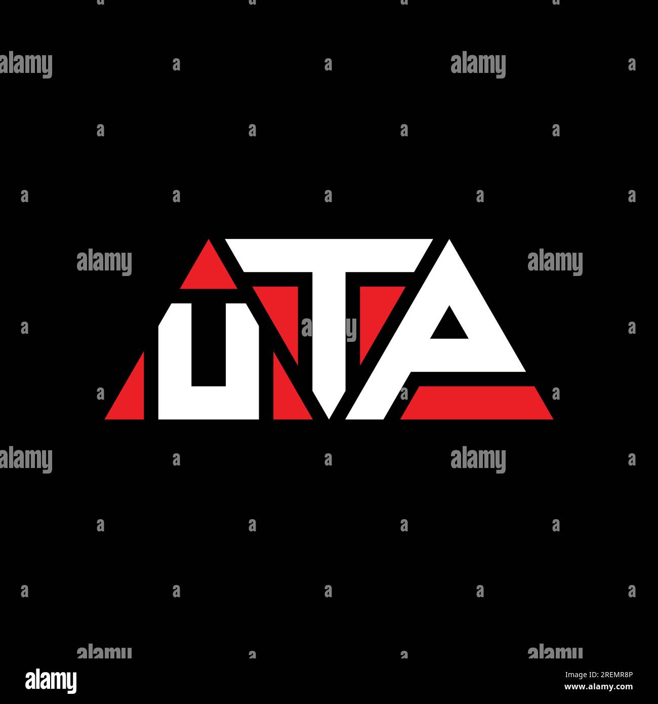 UTP triangle letter logo design with triangle shape. UTP triangle logo ...