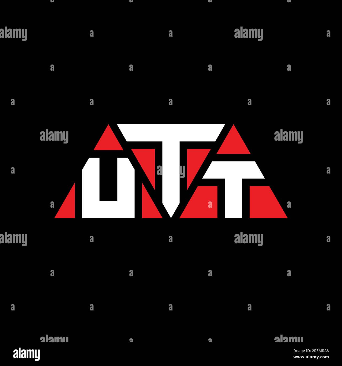 UTT triangle letter logo design with triangle shape. UTT triangle logo ...
