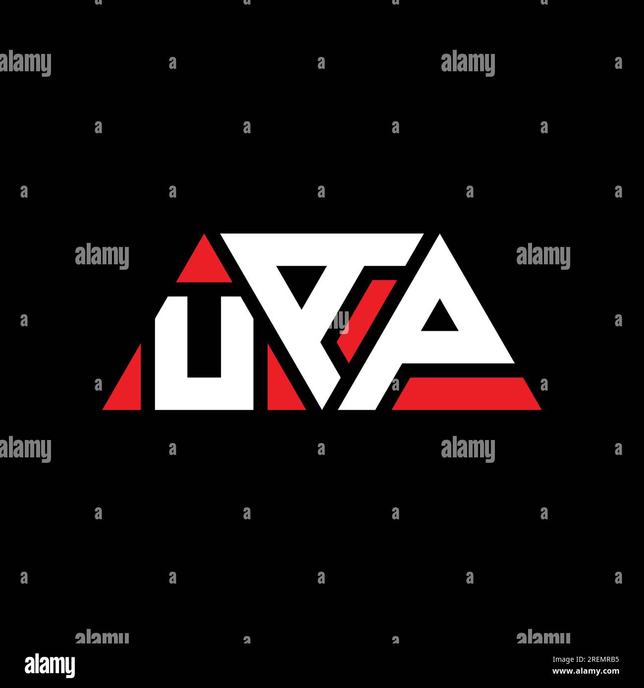 UAP triangle letter logo design with triangle shape. UAP triangle logo ...