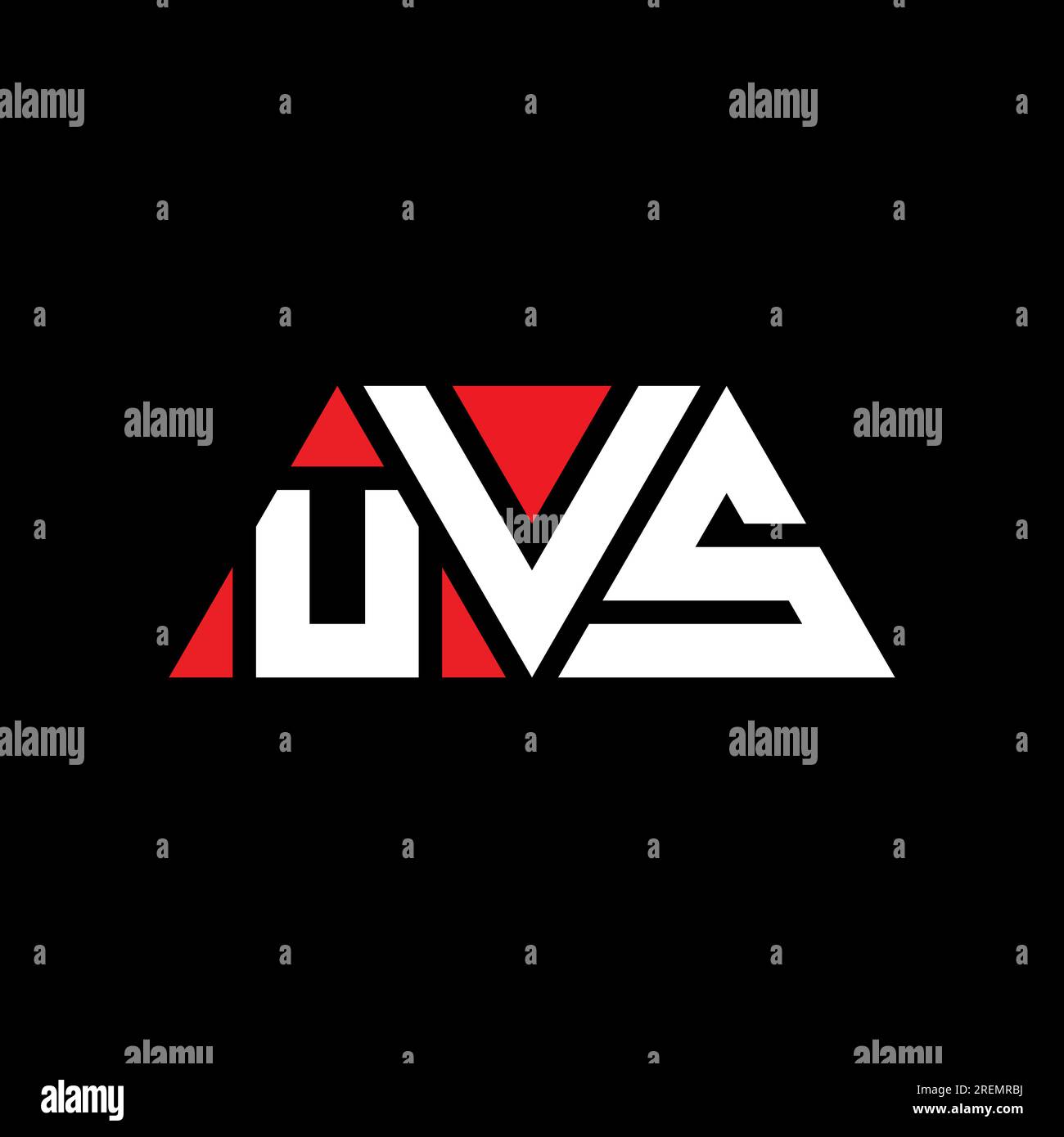 UVS triangle letter logo design with triangle shape. UVS triangle logo ...