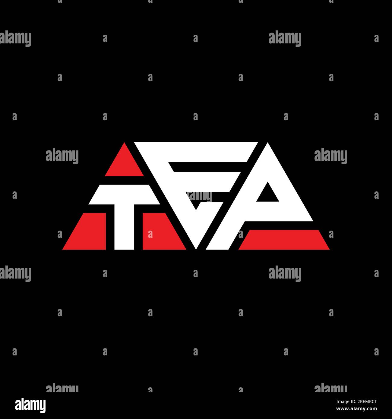 TEP triangle letter logo design with triangle shape. TEP triangle logo ...