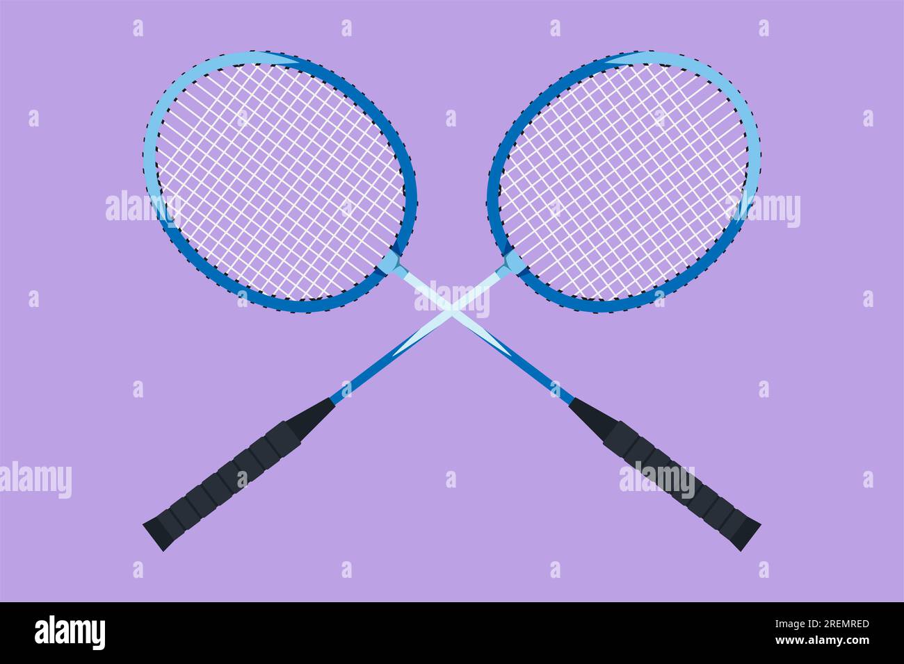 Graphic flat design drawing stylized badminton racket logo. Racket for ...