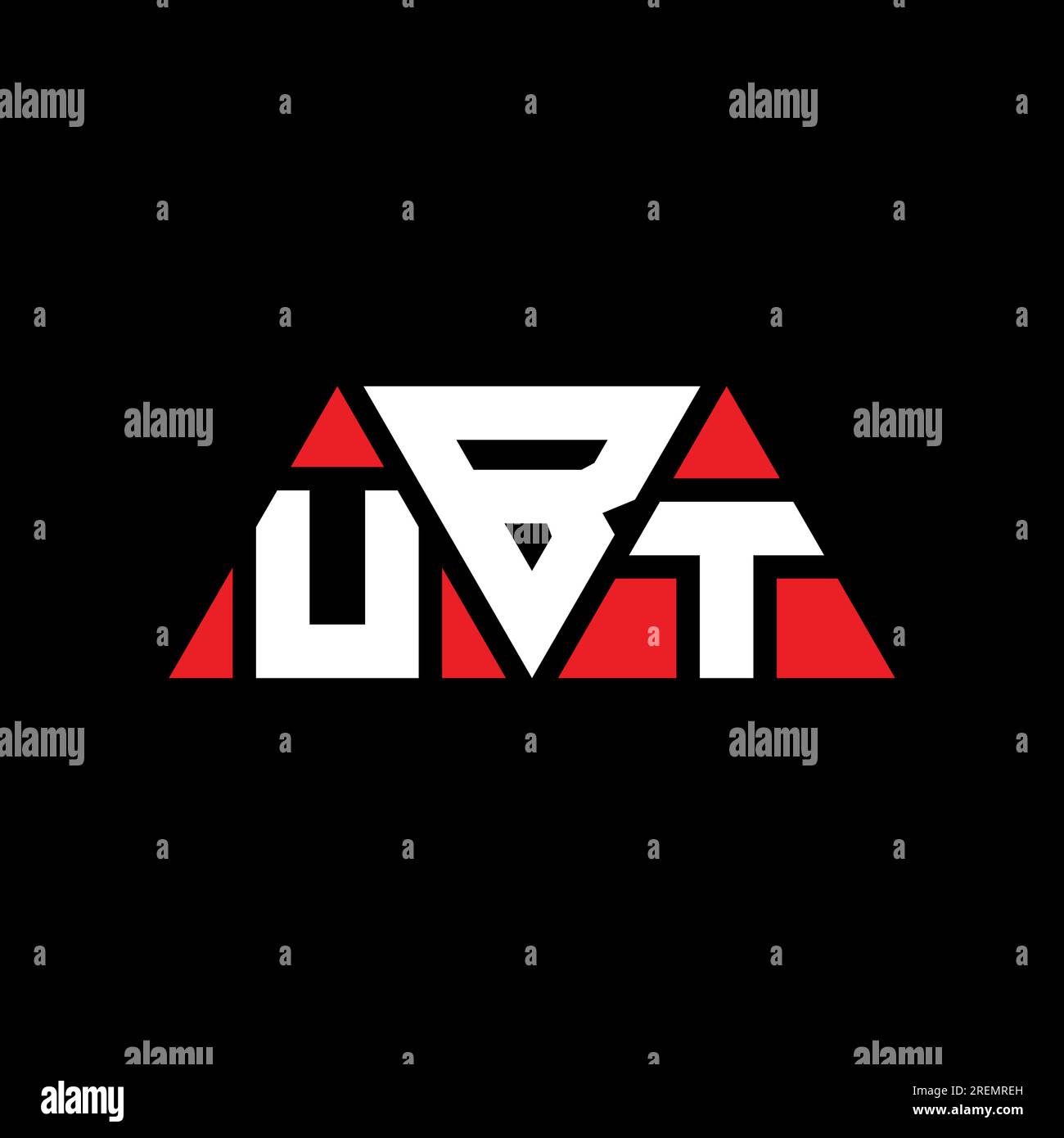 UBT triangle letter logo design with triangle shape. UBT triangle logo ...