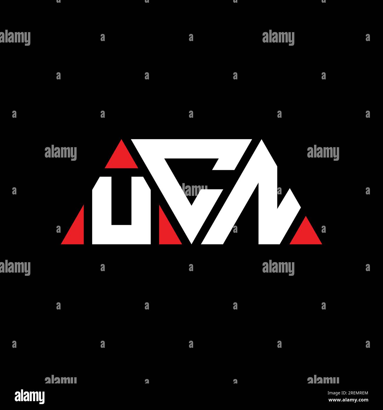 UCN triangle letter logo design with triangle shape. UCN triangle logo ...