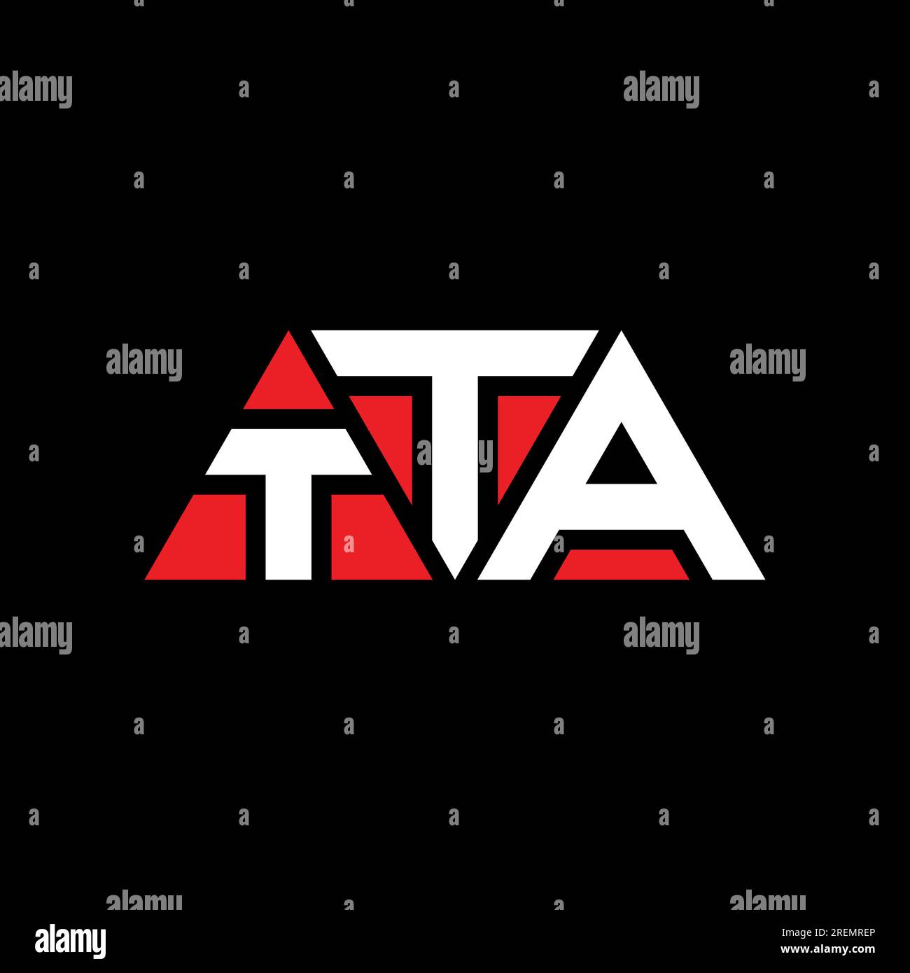 TTA triangle letter logo design with triangle shape. TTA triangle logo ...