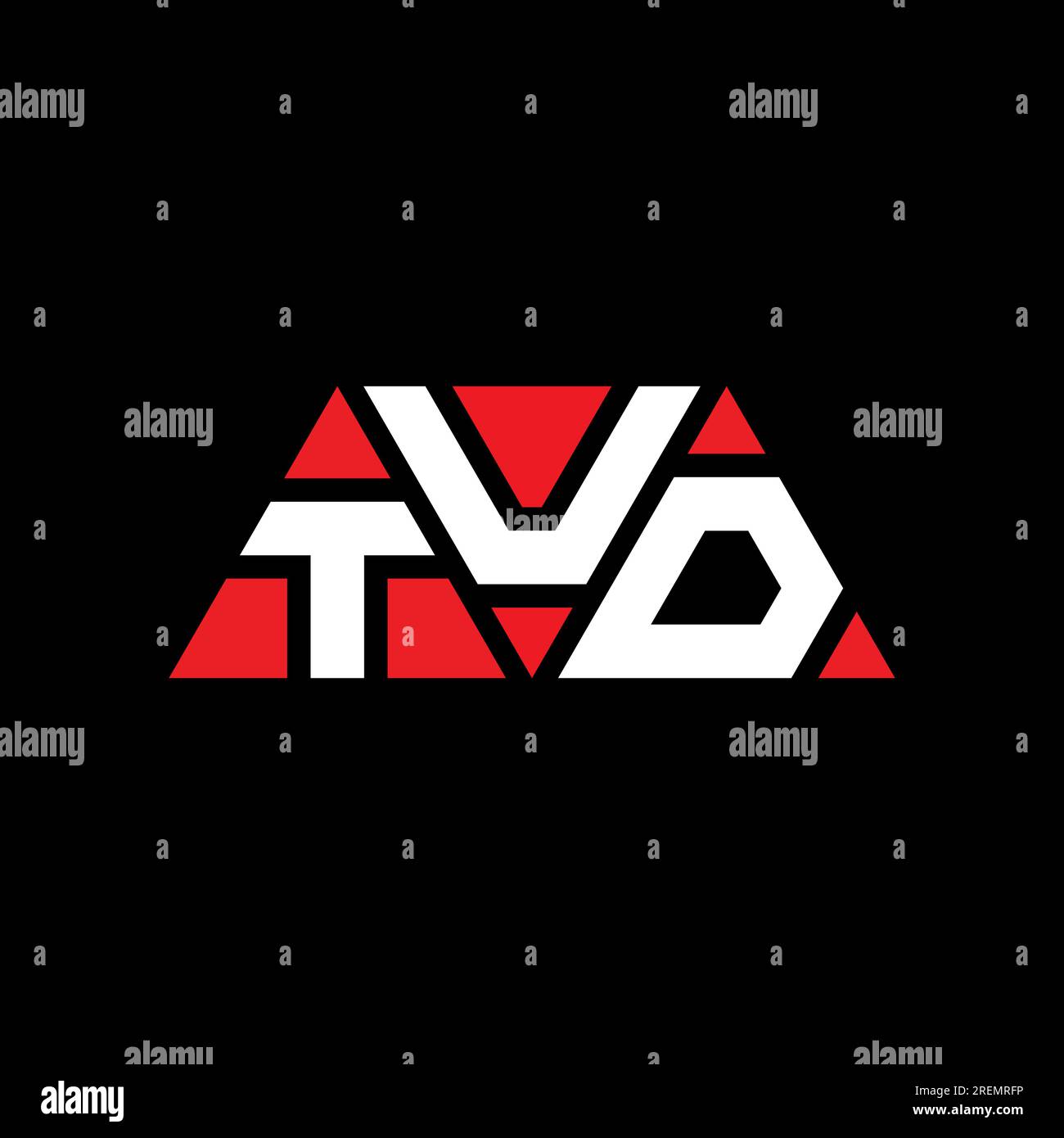 TUD triangle letter logo design with triangle shape. TUD triangle logo ...