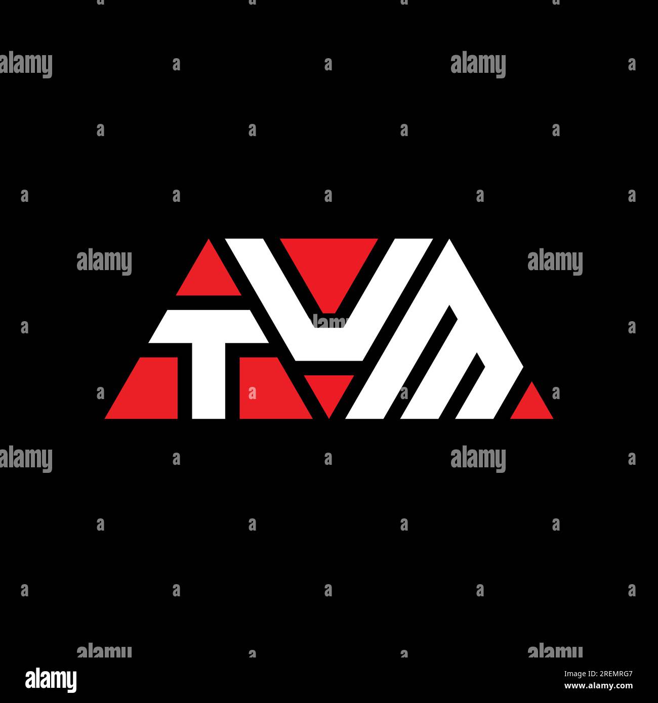 TUM triangle letter logo design with triangle shape. TUM triangle logo ...