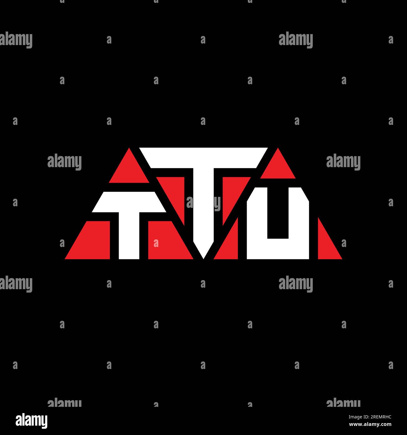 TTU triangle letter logo design with triangle shape. TTU triangle logo ...