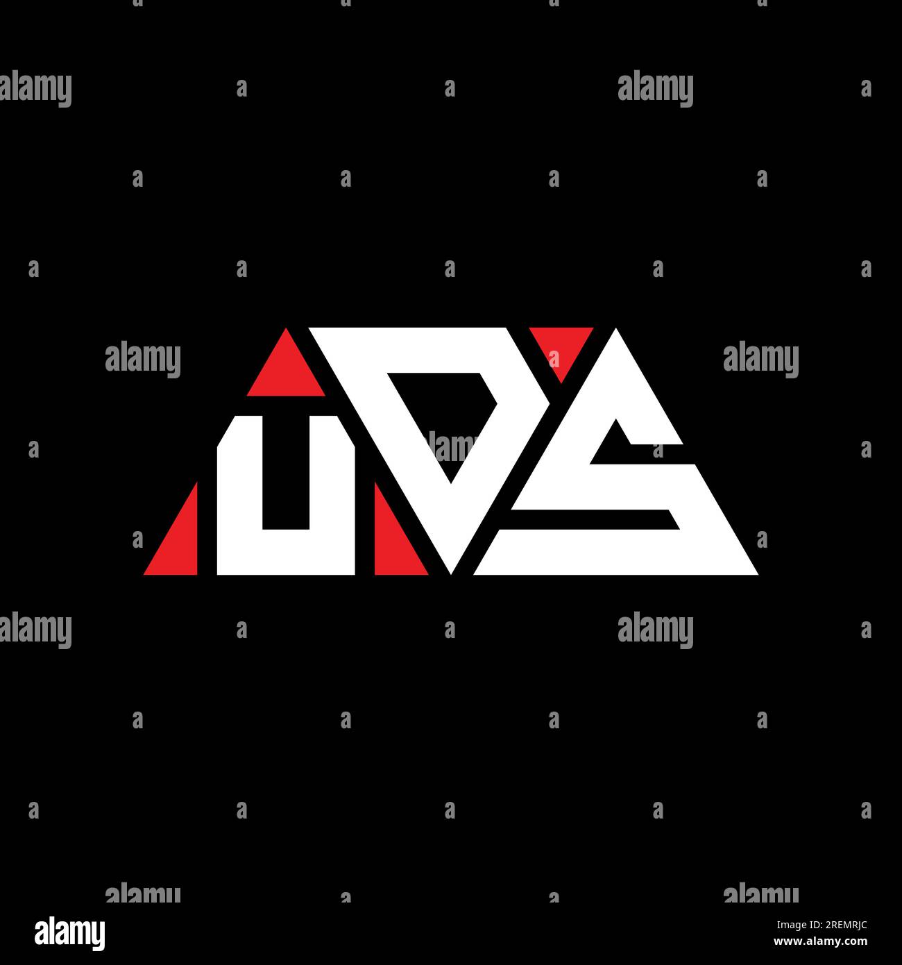 UDS triangle letter logo design with triangle shape. UDS triangle logo ...