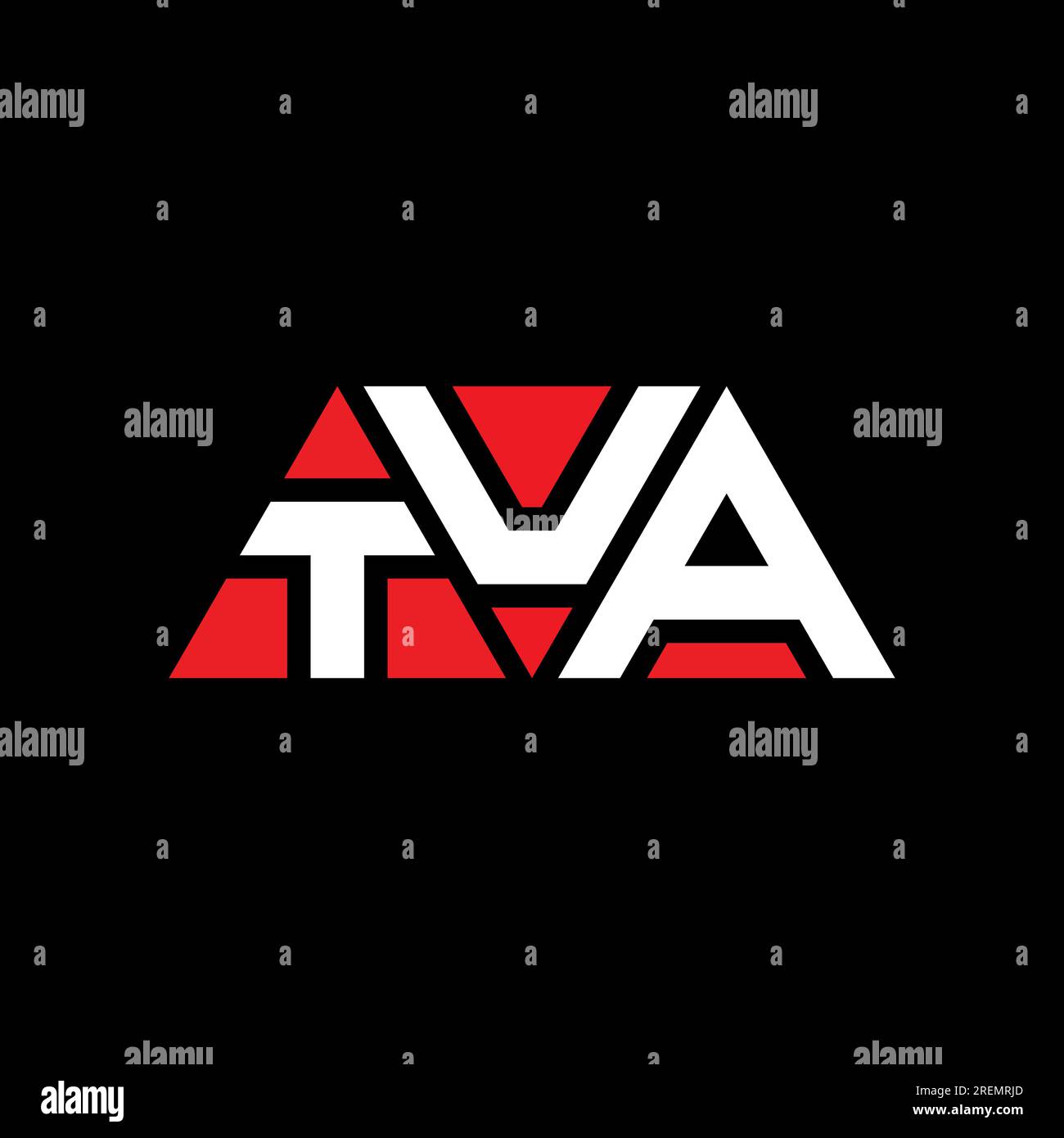 TUA triangle letter logo design with triangle shape. TUA triangle logo ...