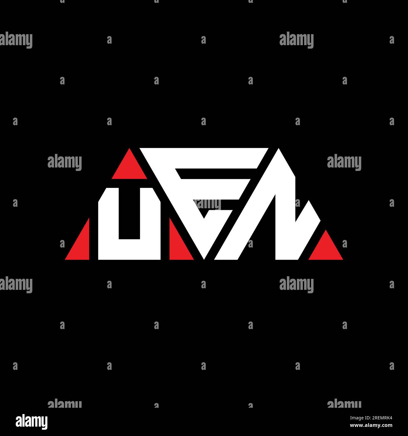 UEN triangle letter logo design with triangle shape. UEN triangle logo ...