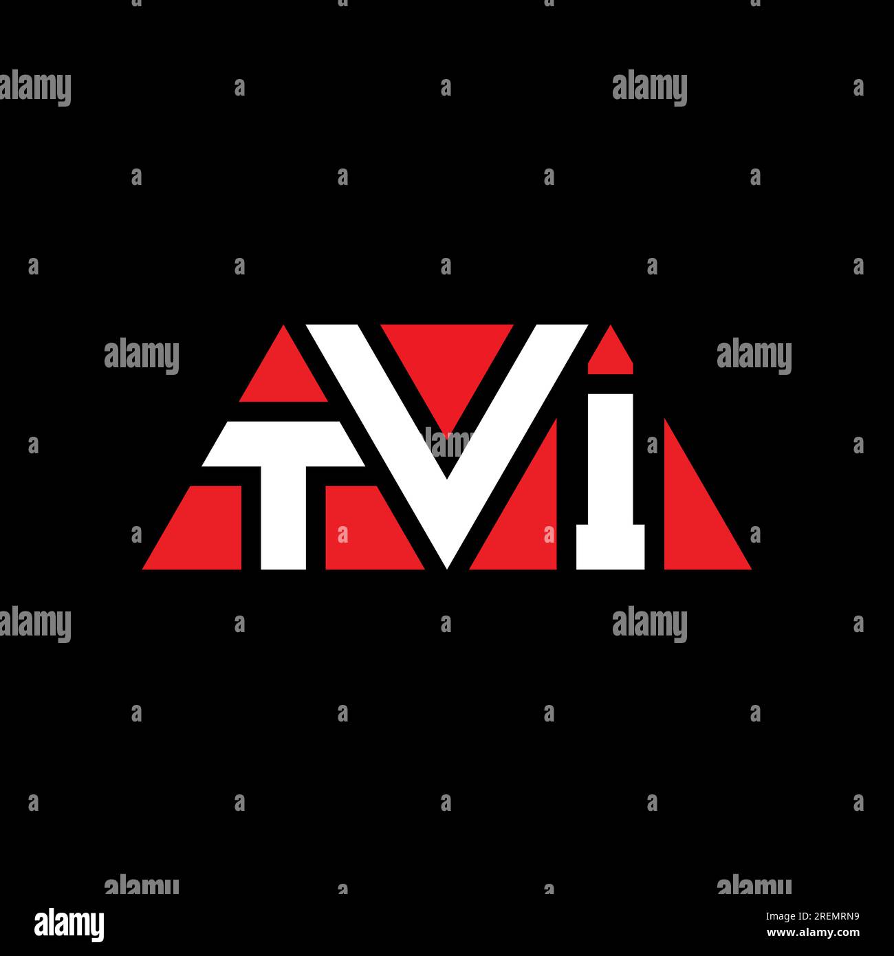 TVI triangle letter logo design with triangle shape. TVI triangle logo ...