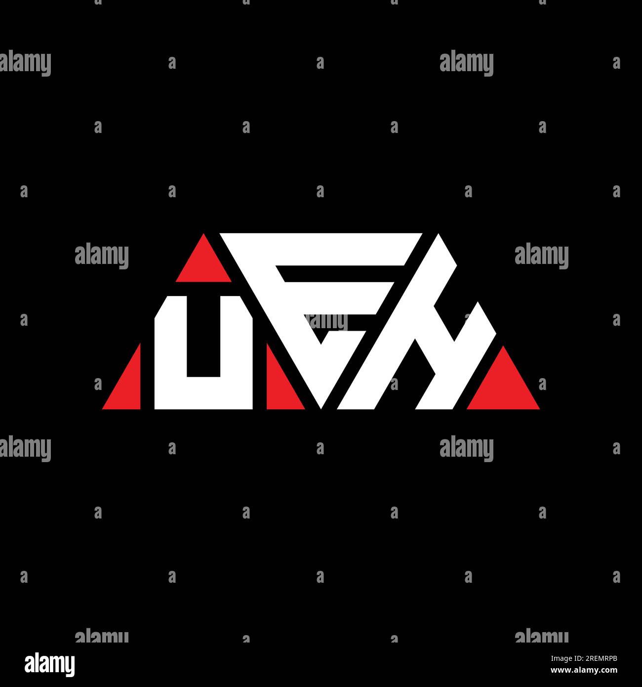 UEH triangle letter logo design with triangle shape. UEH triangle logo ...