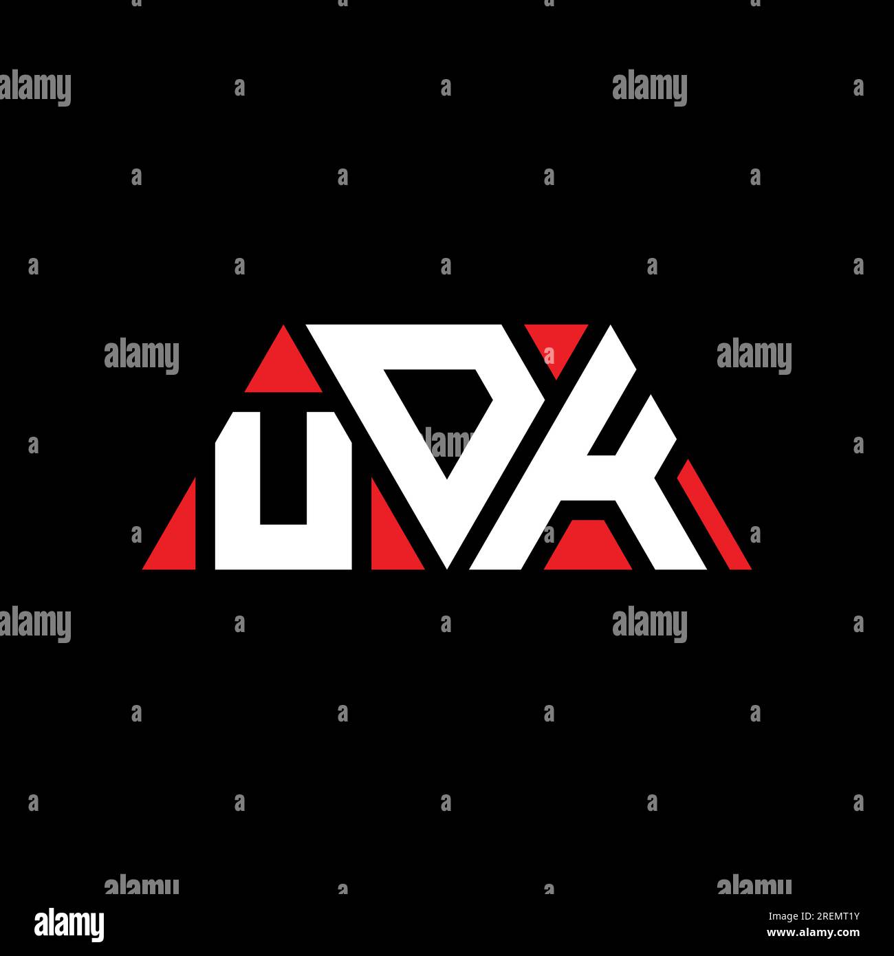 UDK triangle letter logo design with triangle shape. UDK triangle logo ...