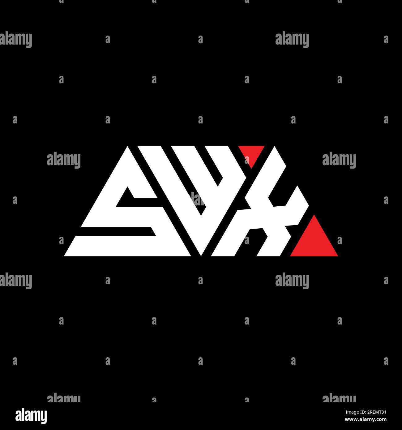 SWX triangle letter logo design with triangle shape. SWX triangle logo ...