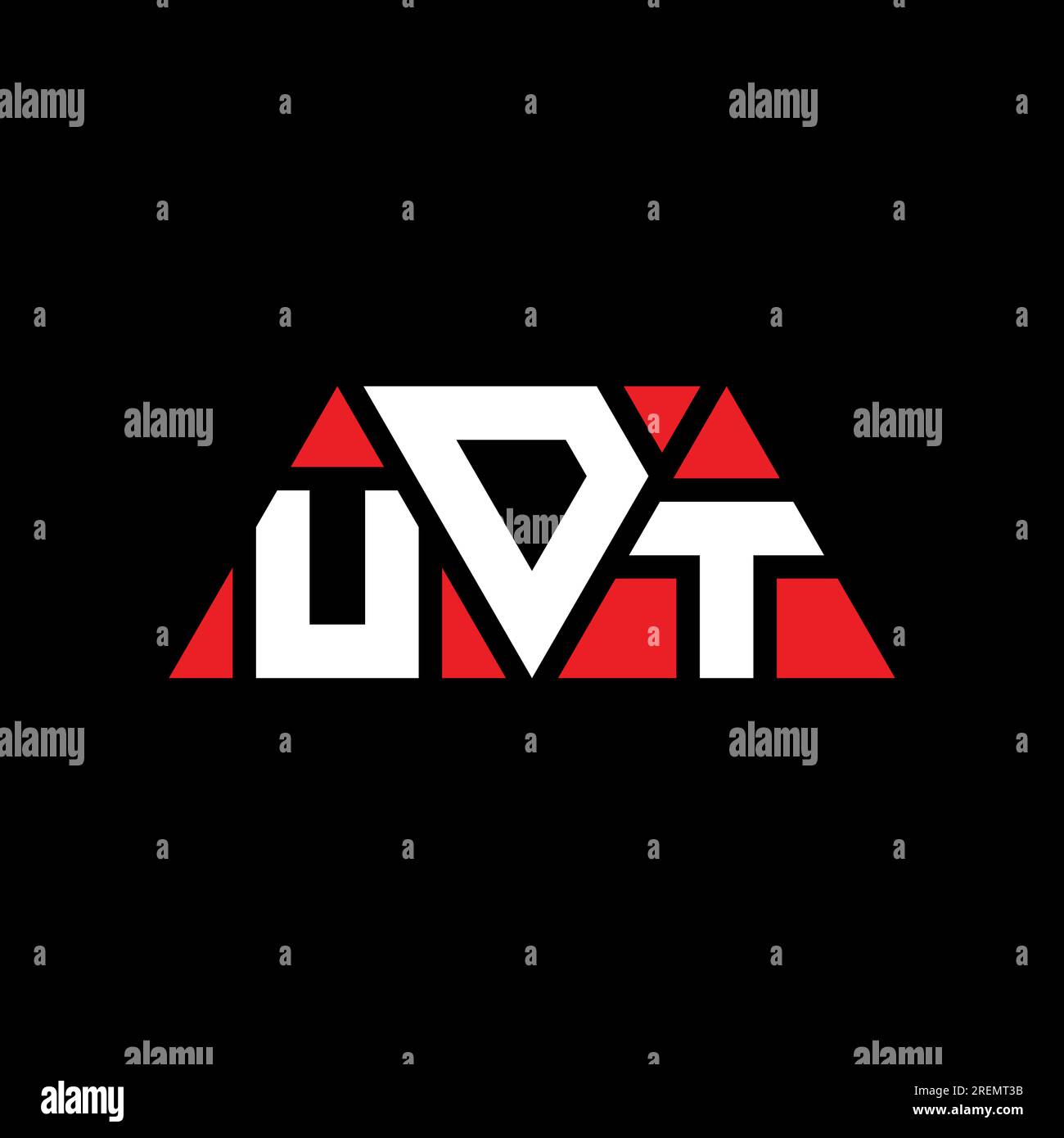 UDT triangle letter logo design with triangle shape. UDT triangle logo design monogram. UDT ...