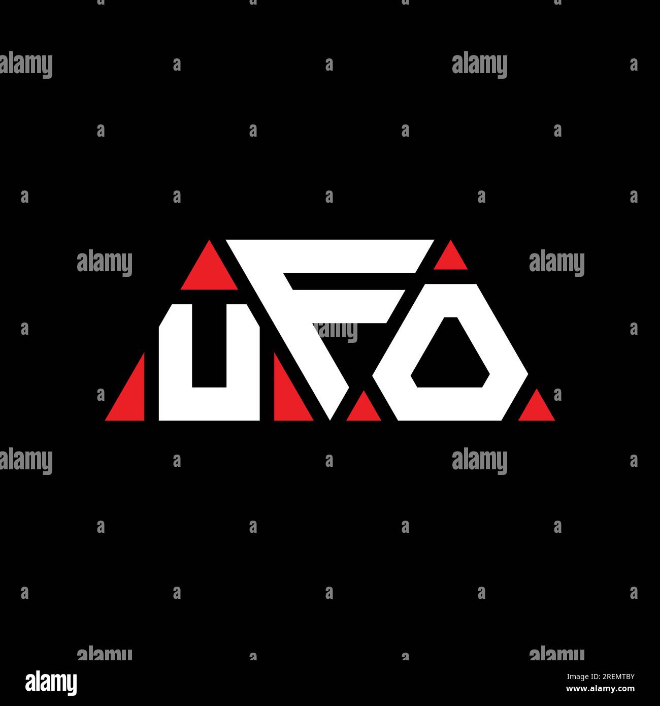 UFO triangle letter logo design with triangle shape. UFO triangle logo ...