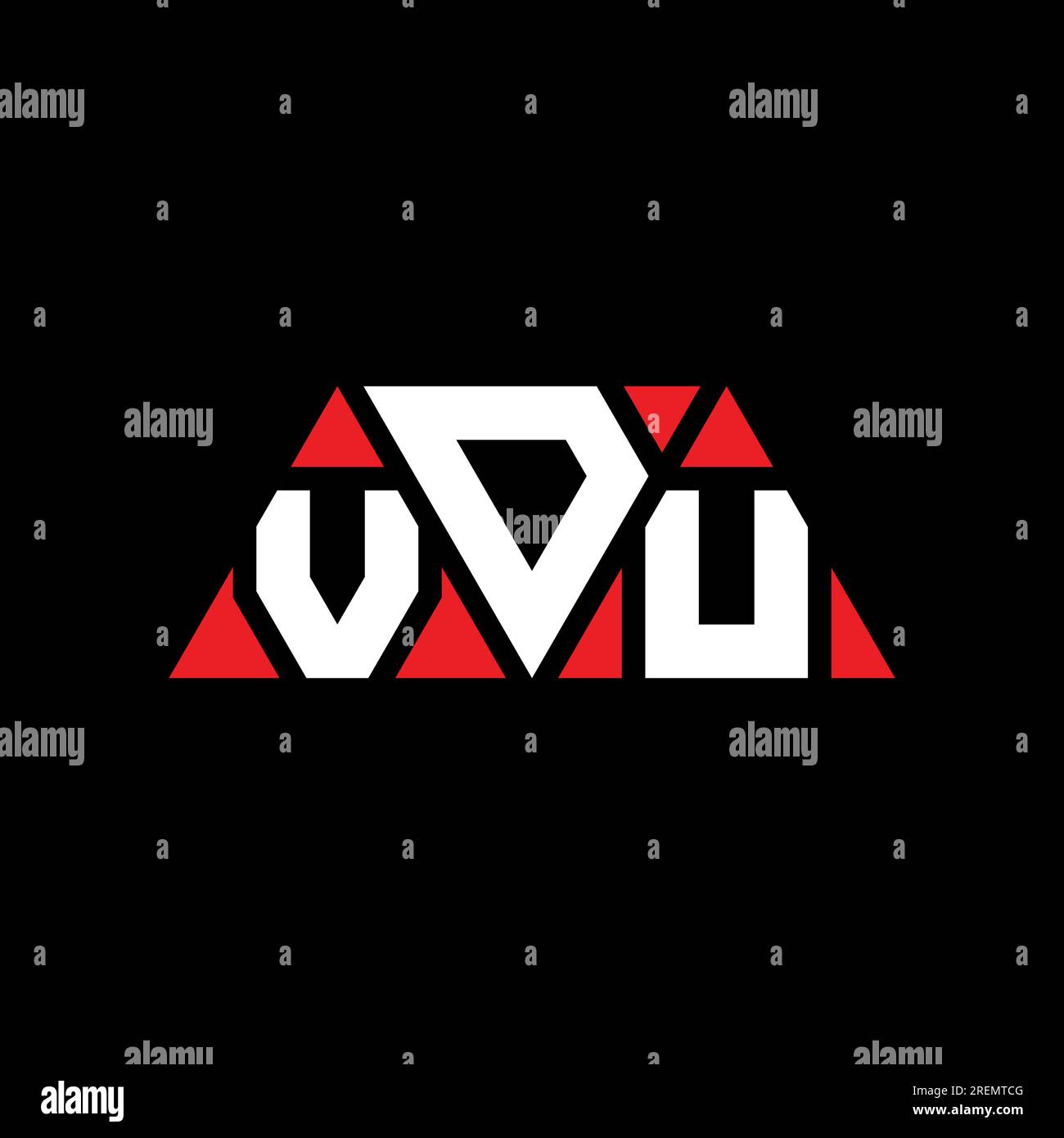VDU triangle letter logo design with triangle shape. VDU triangle logo ...