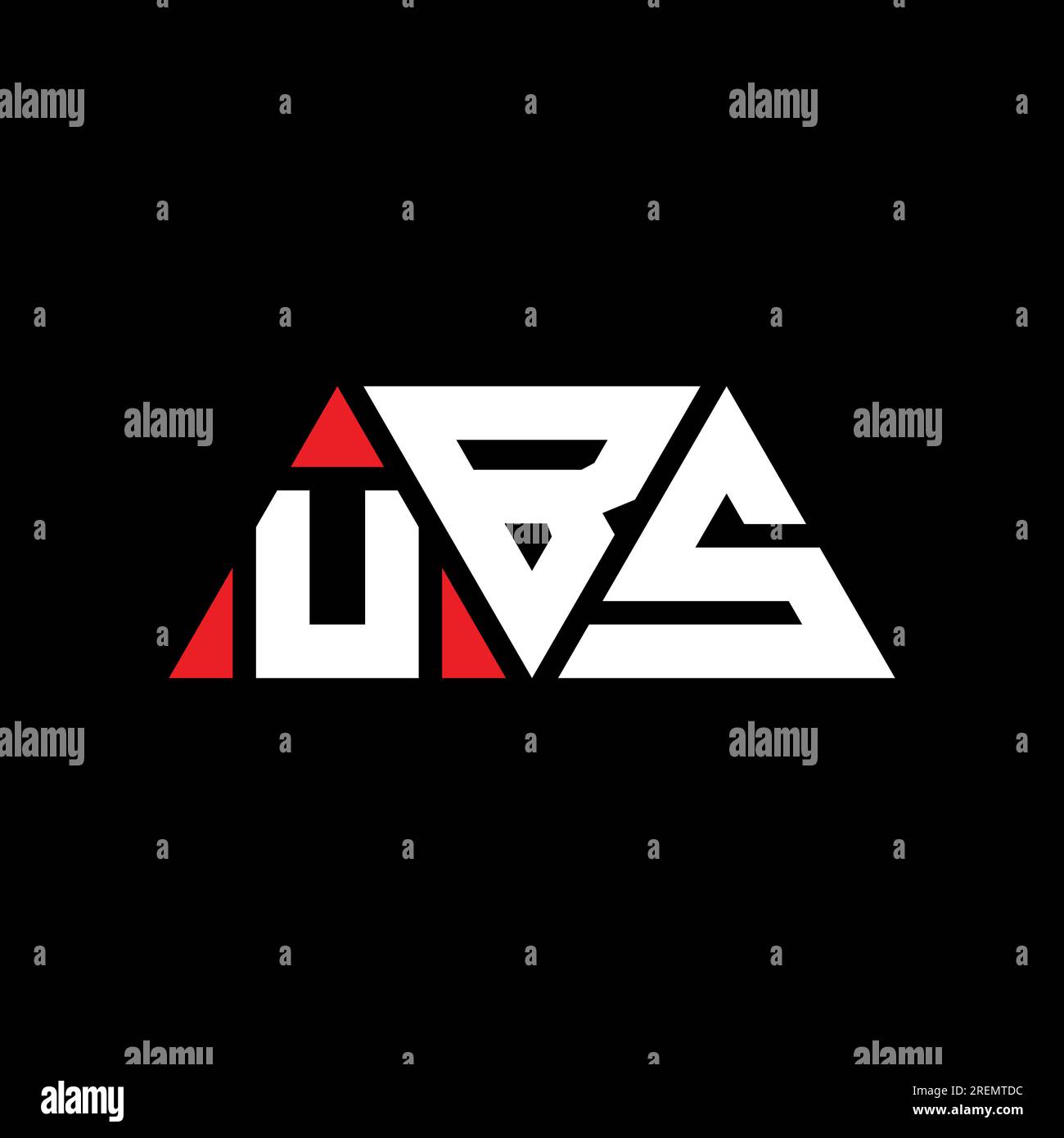 UBS triangle letter logo design with triangle shape. UBS triangle logo ...