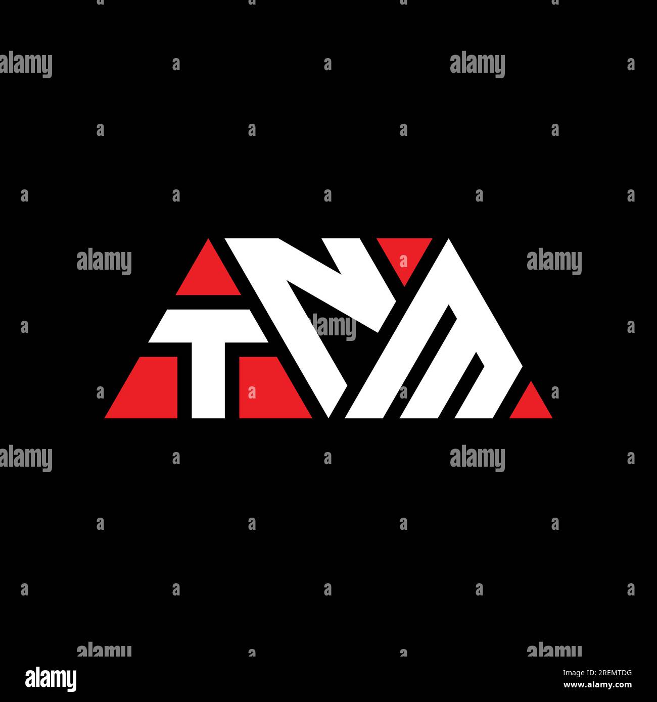 TNM triangle letter logo design with triangle shape. TNM triangle logo ...