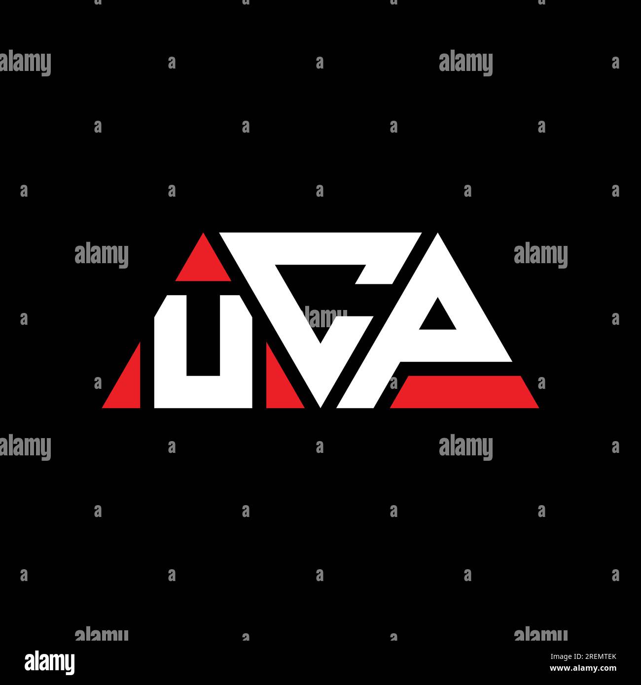 UCP triangle letter logo design with triangle shape. UCP triangle logo ...
