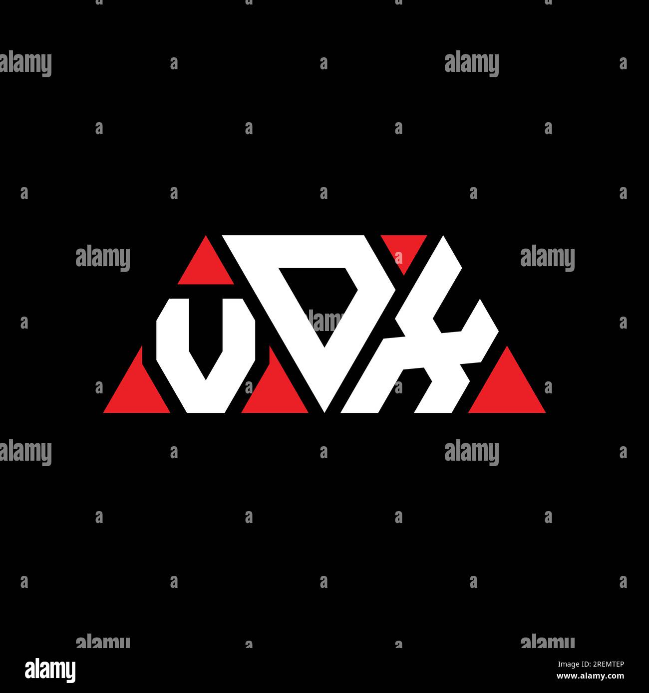 VDX triangle letter logo design with triangle shape. VDX triangle logo ...