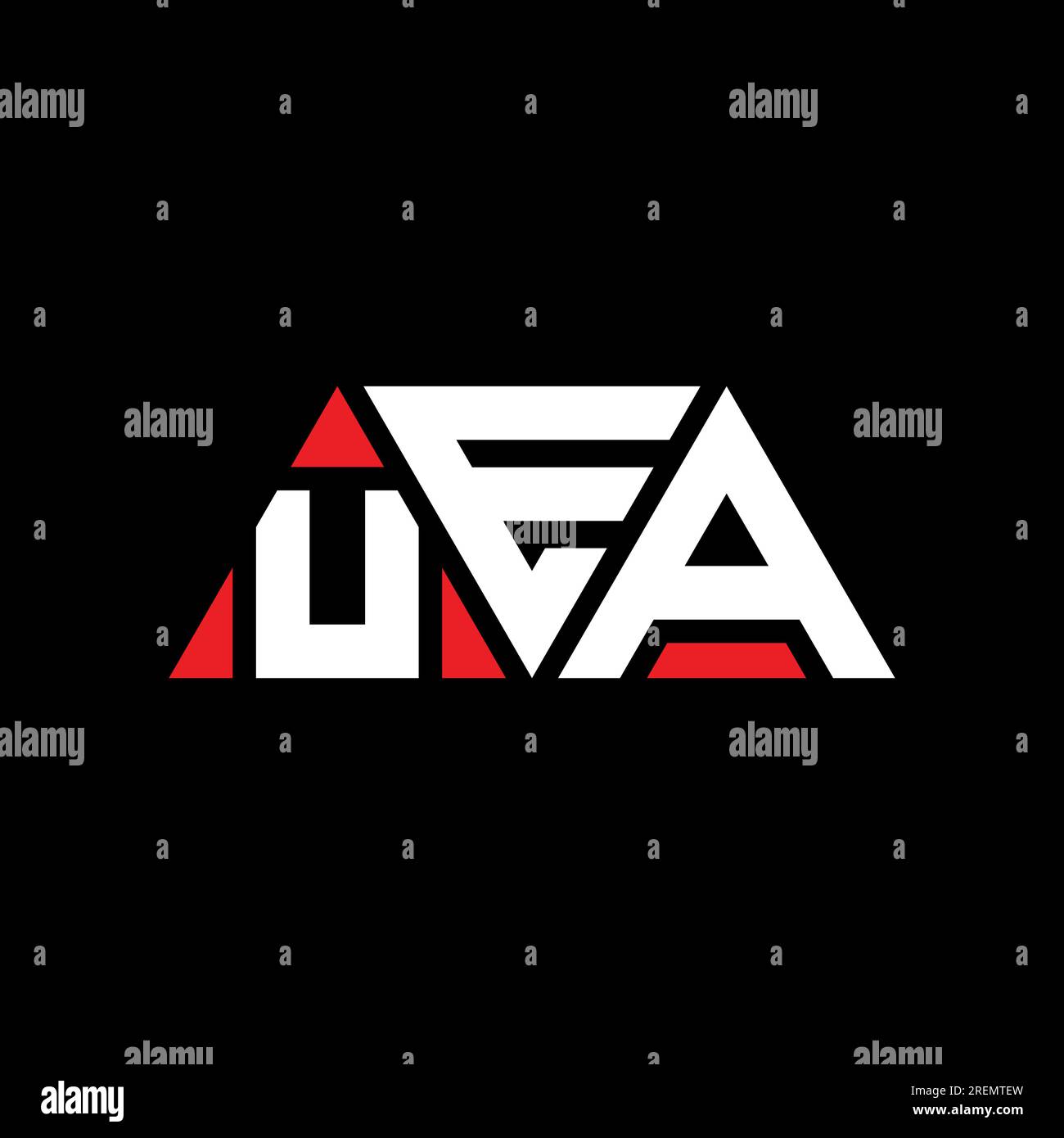 UEA triangle letter logo design with triangle shape. UEA triangle logo ...