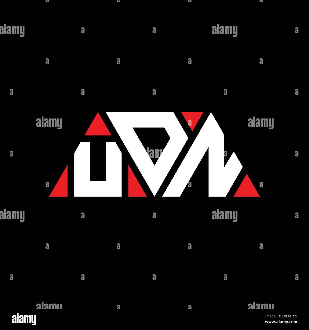 UDN triangle letter logo design with triangle shape. UDN triangle logo design monogram. UDN ...