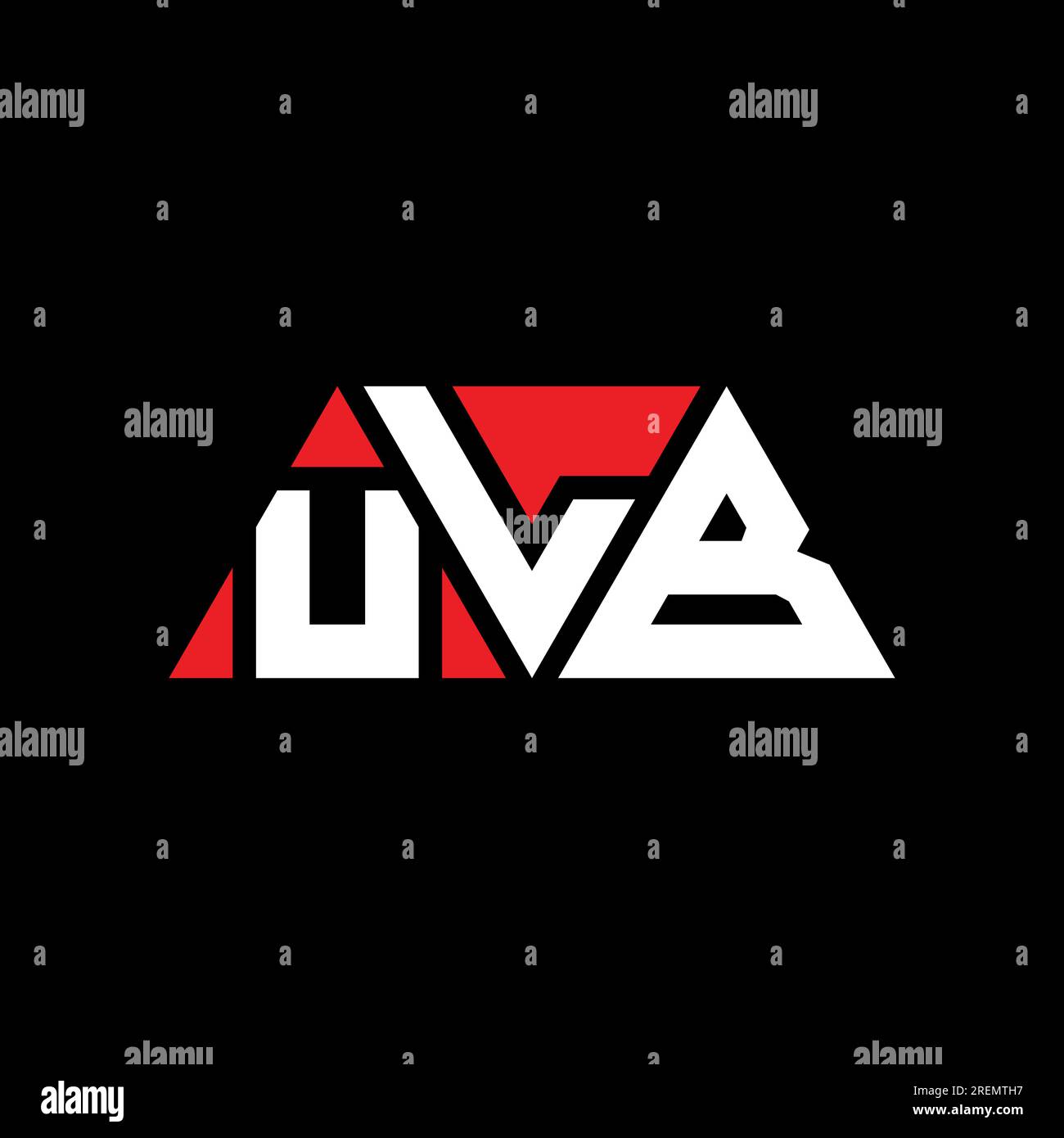 ULB triangle letter logo design with triangle shape. ULB triangle logo ...