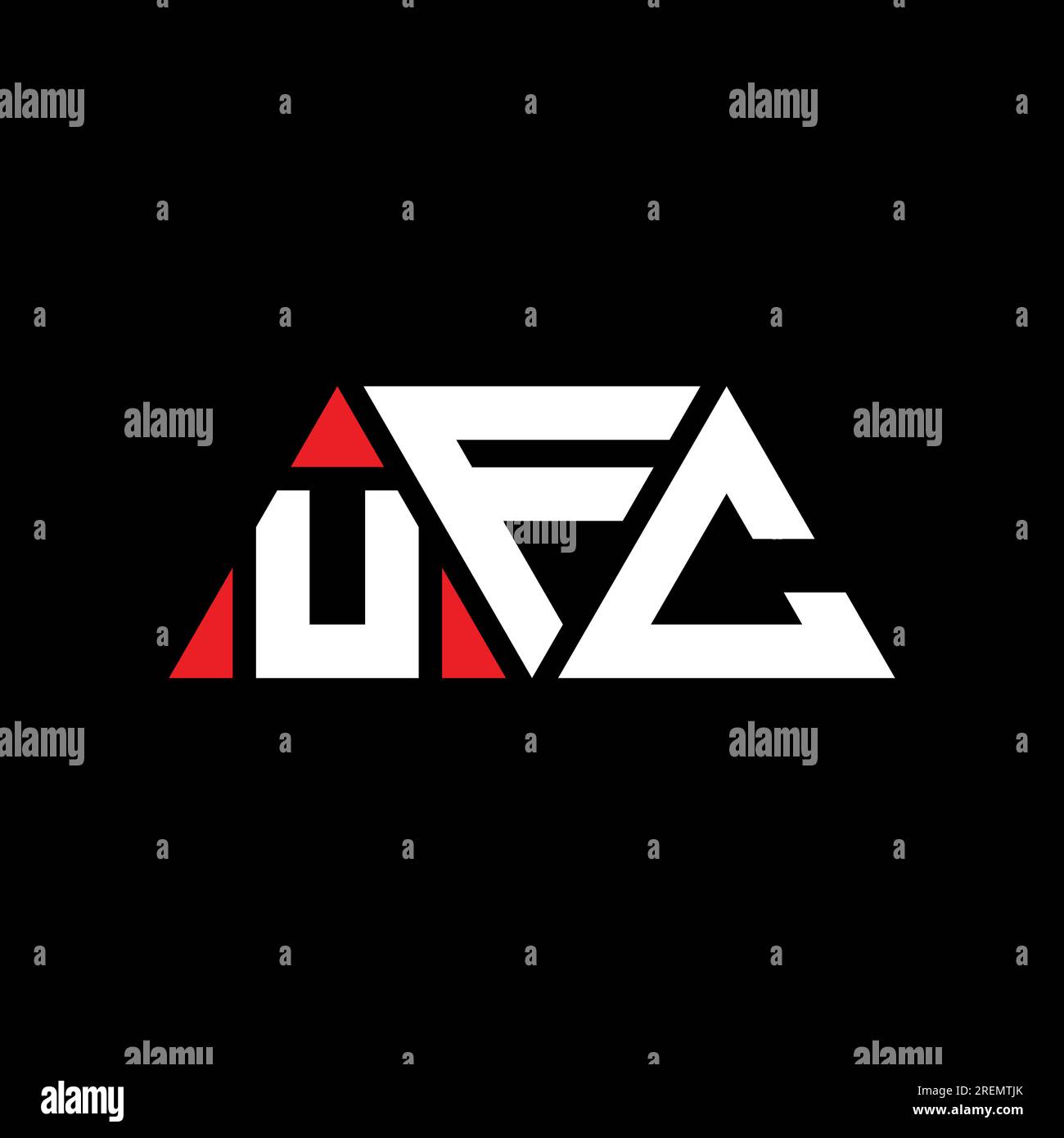 UFC triangle letter logo design with triangle shape. UFC triangle logo ...