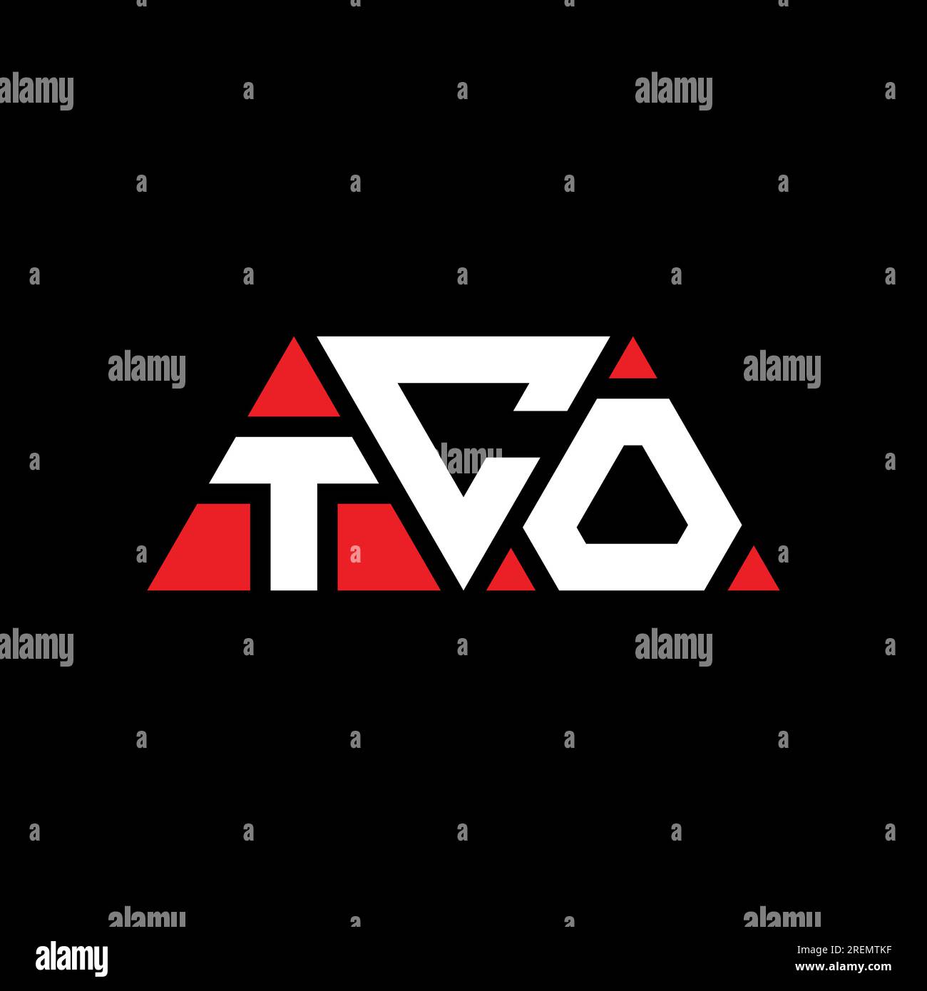 TCO triangle letter logo design with triangle shape. TCO triangle logo ...