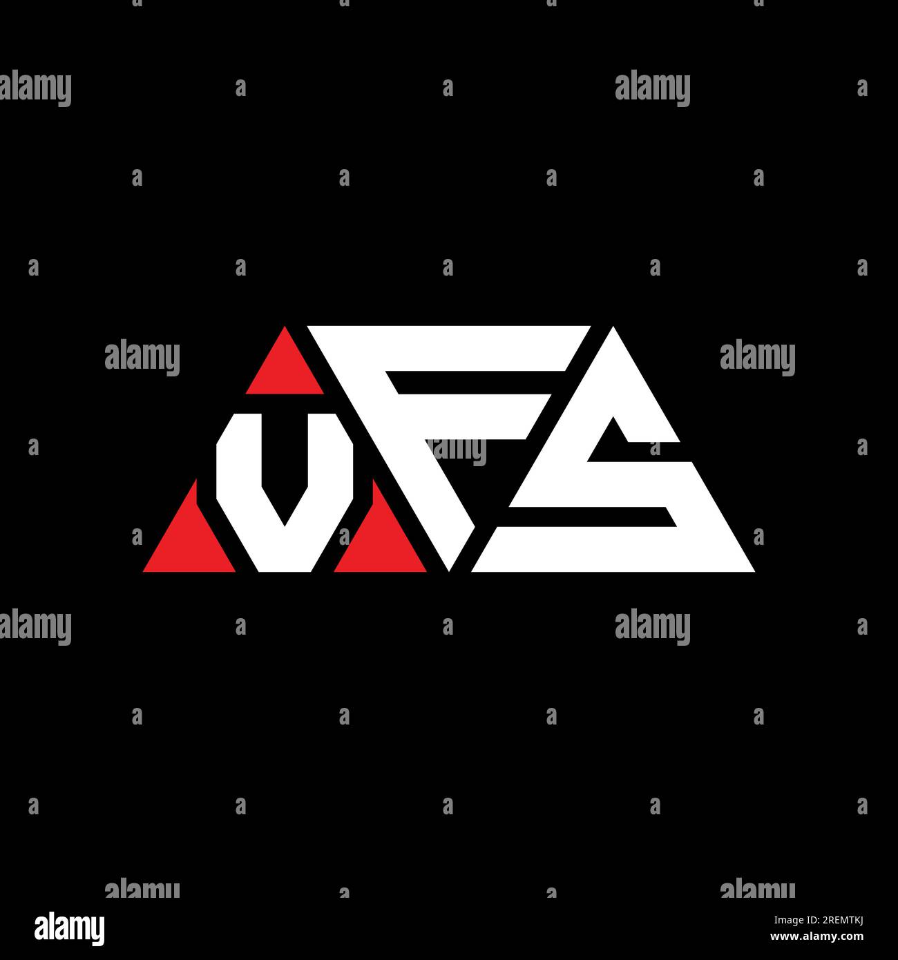 VFS triangle letter logo design with triangle shape. VFS triangle logo ...