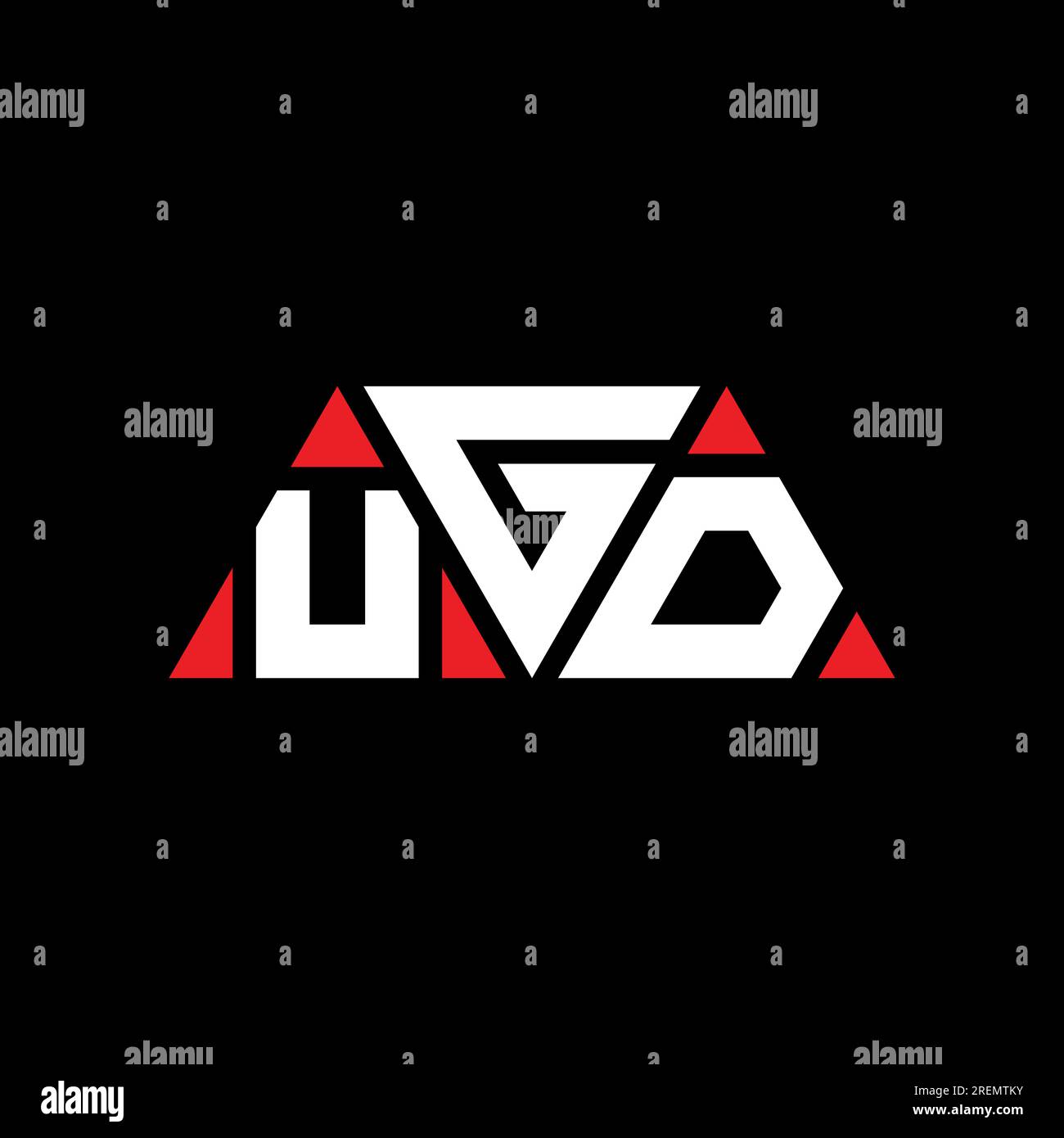 UGD triangle letter logo design with triangle shape. UGD triangle logo ...
