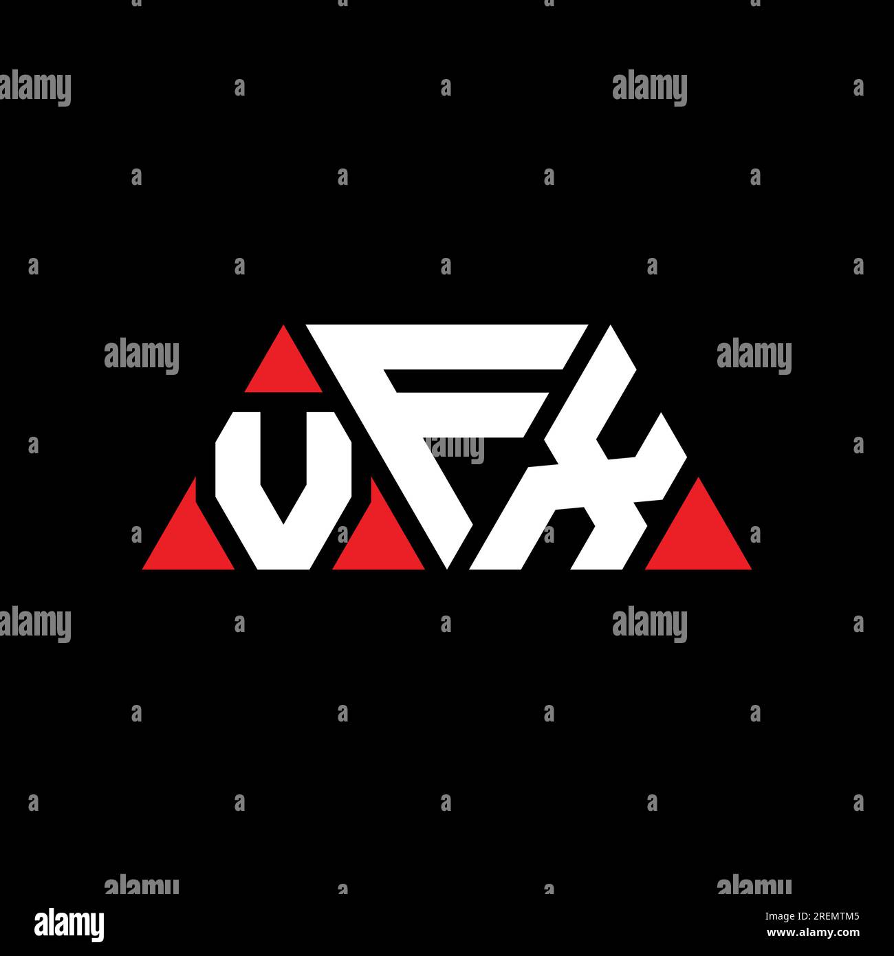 VFX triangle letter logo design with triangle shape. VFX triangle logo ...