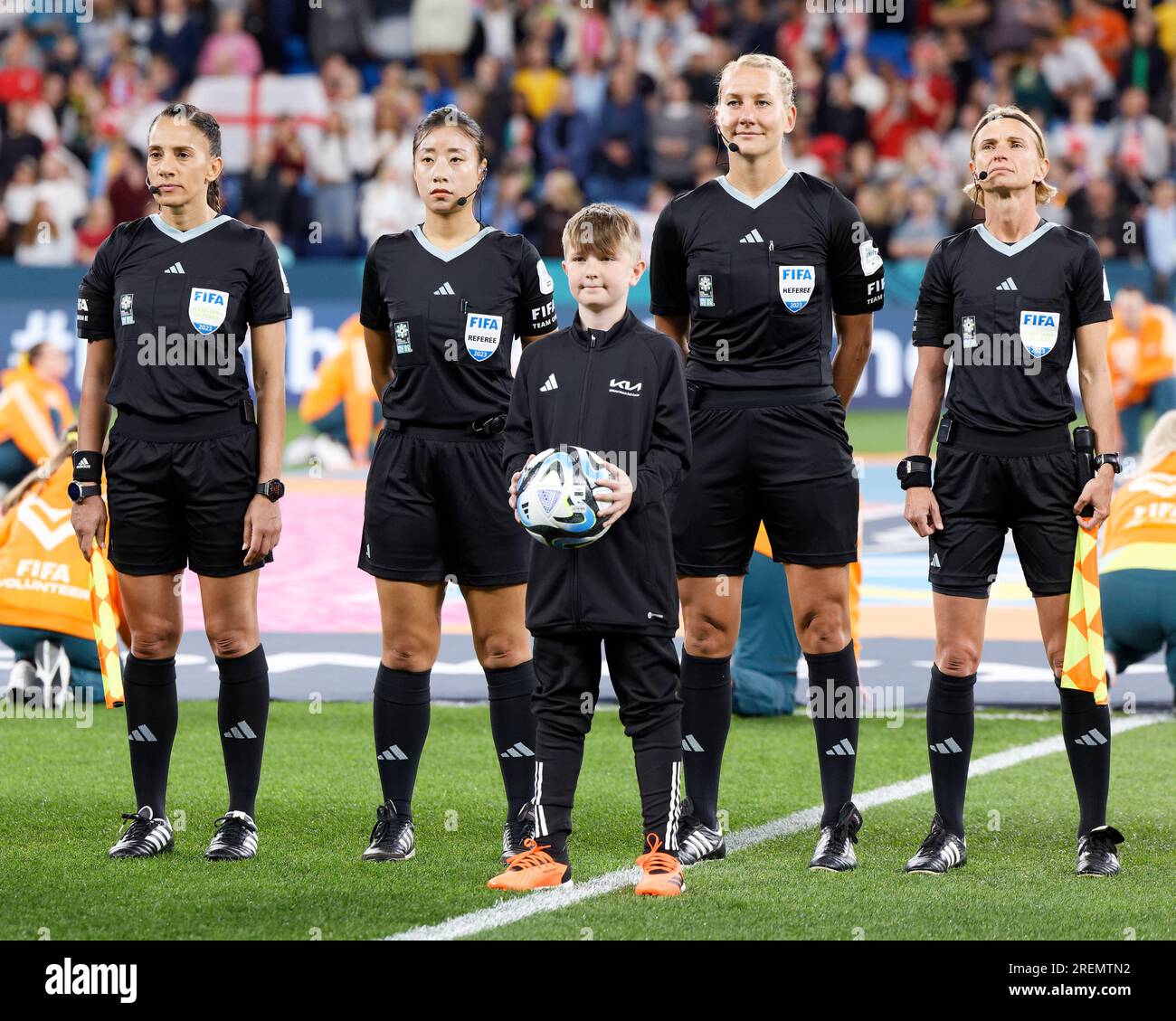 Sydney, Australia. 28th July, 2023. Match Referees line up for the ...