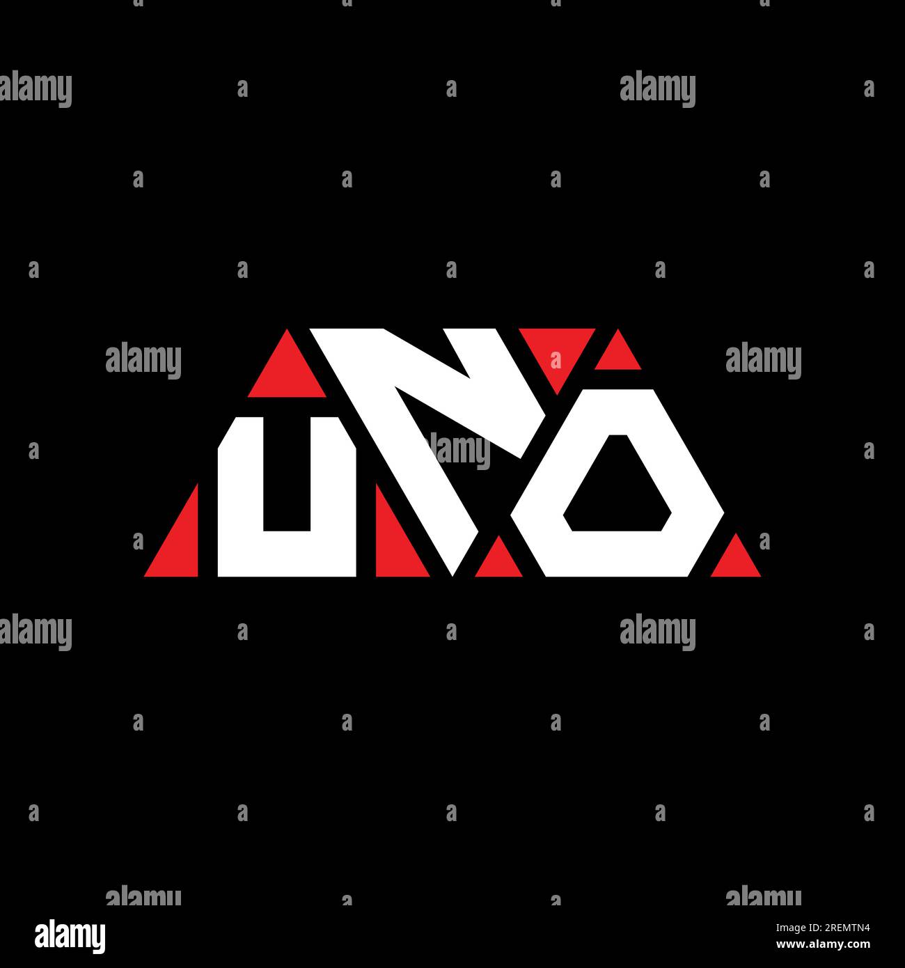 UNO triangle letter logo design with triangle shape. UNO triangle logo ...
