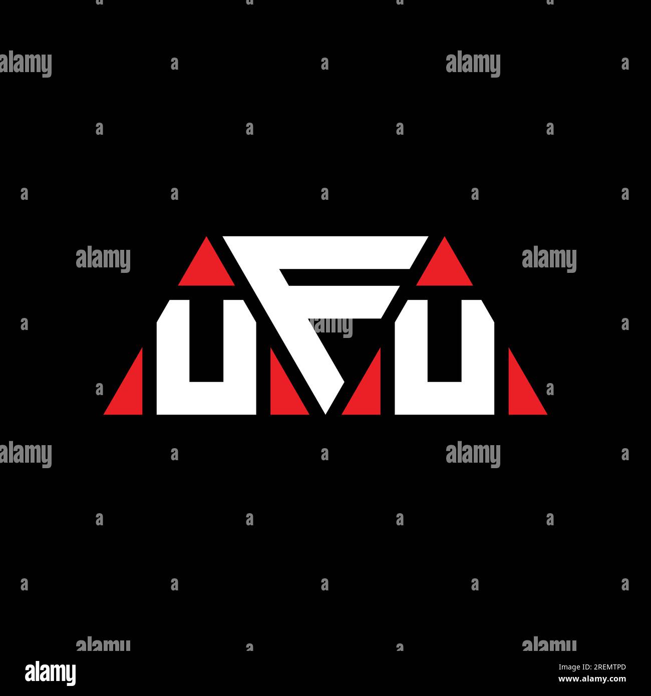 UFU triangle letter logo design with triangle shape. UFU triangle logo ...