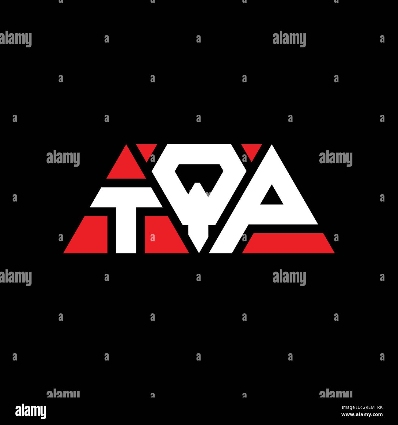 TQP triangle letter logo design with triangle shape. TQP triangle logo ...