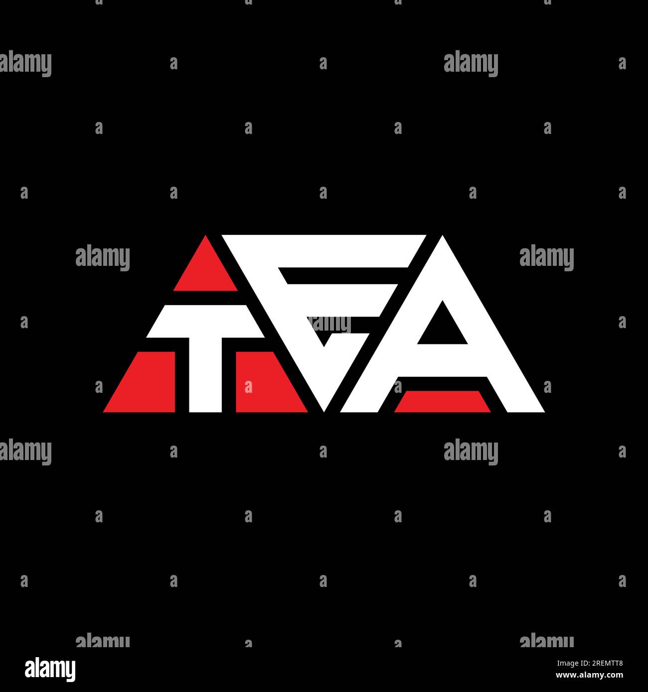 TEA triangle letter logo design with triangle shape. TEA triangle logo ...