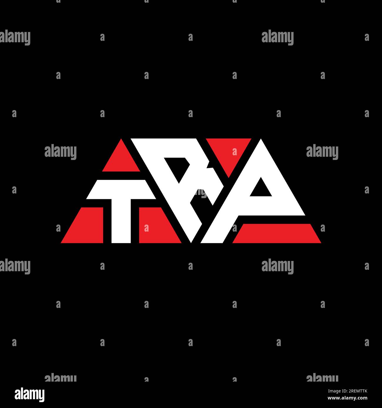 TRP triangle letter logo design with triangle shape. TRP triangle logo ...