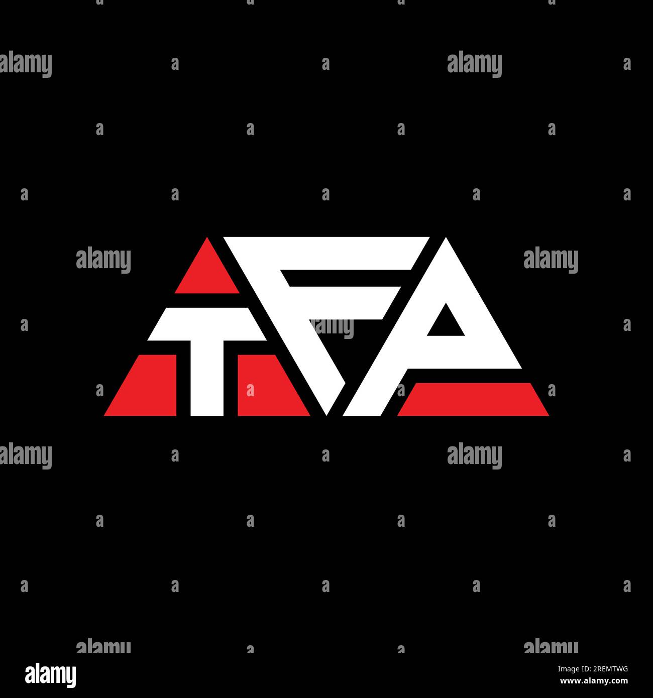 TFP triangle letter logo design with triangle shape. TFP triangle logo ...