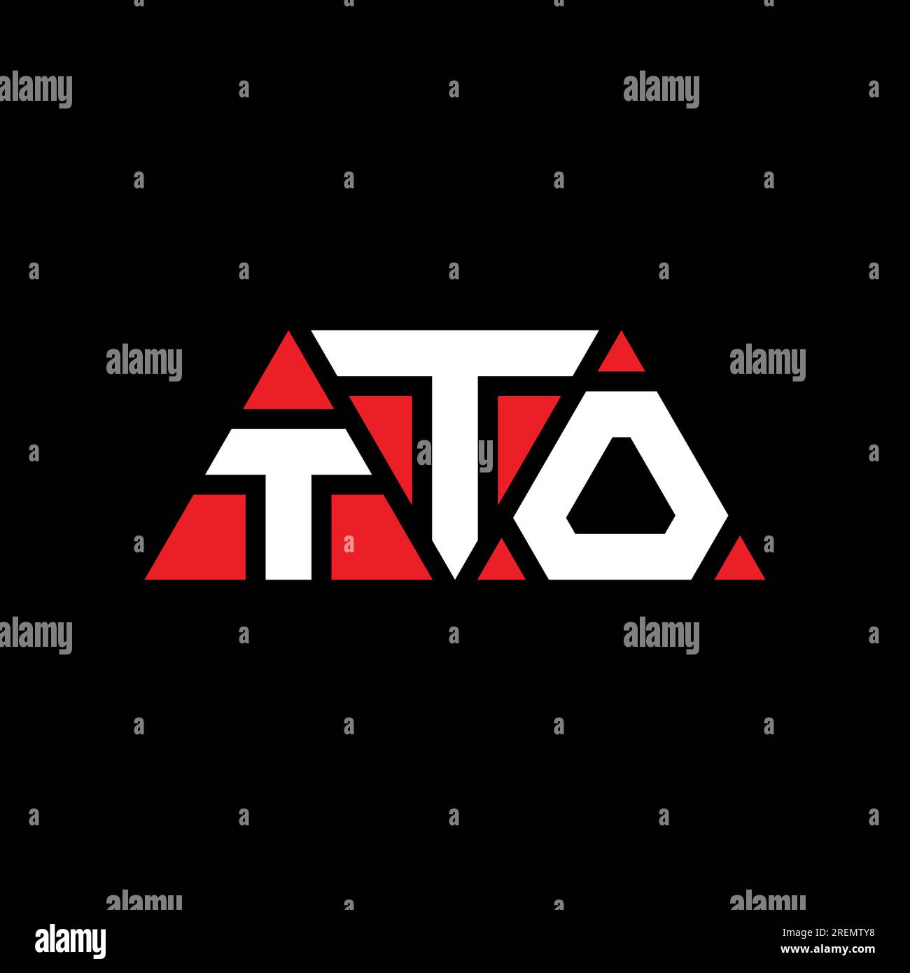 TTO triangle letter logo design with triangle shape. TTO triangle logo ...