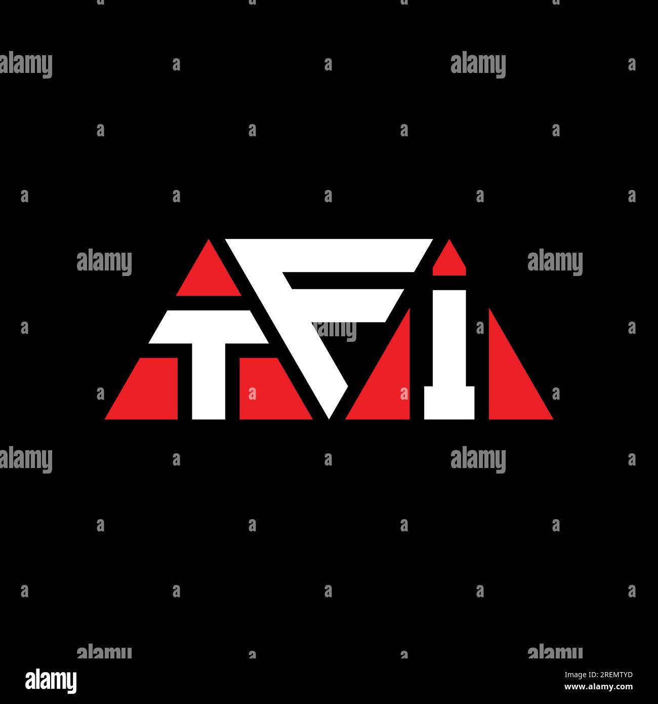 TFI triangle letter logo design with triangle shape. TFI triangle logo ...