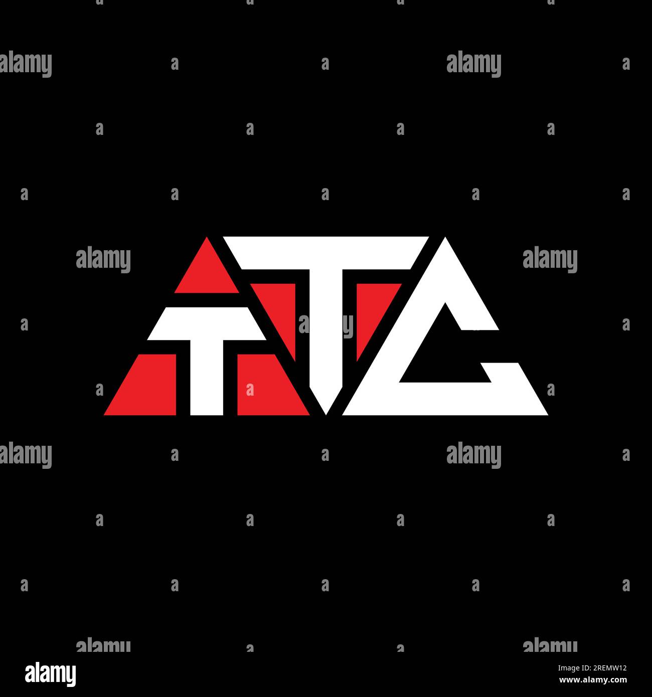 TTC triangle letter logo design with triangle shape. TTC triangle logo ...