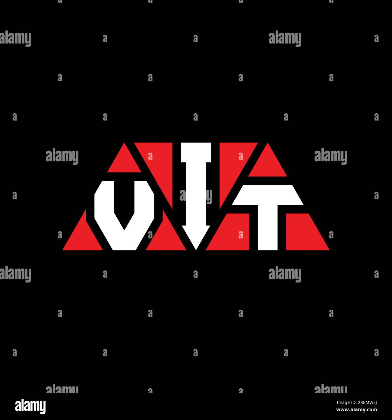 VIT triangle letter logo design with triangle shape. VIT triangle logo ...