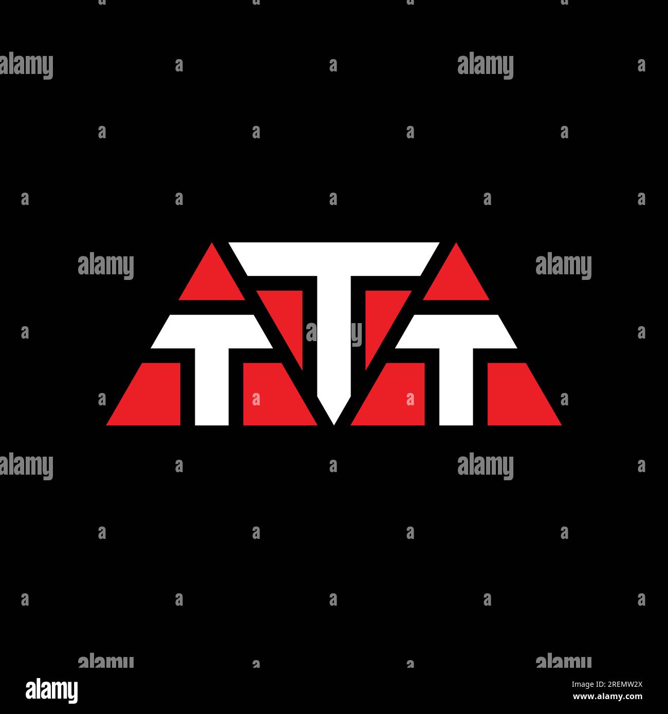 Ttt Triangle Letter Logo Design With Triangle Shape Ttt Triangle Logo