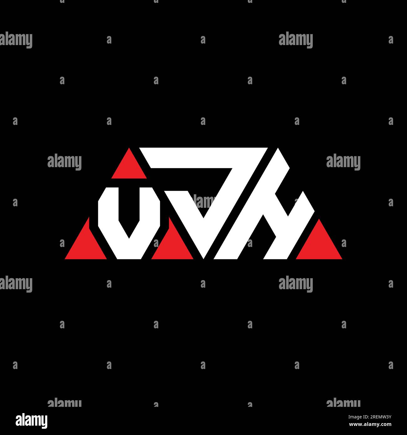 VJH triangle letter logo design with triangle shape. VJH triangle logo ...