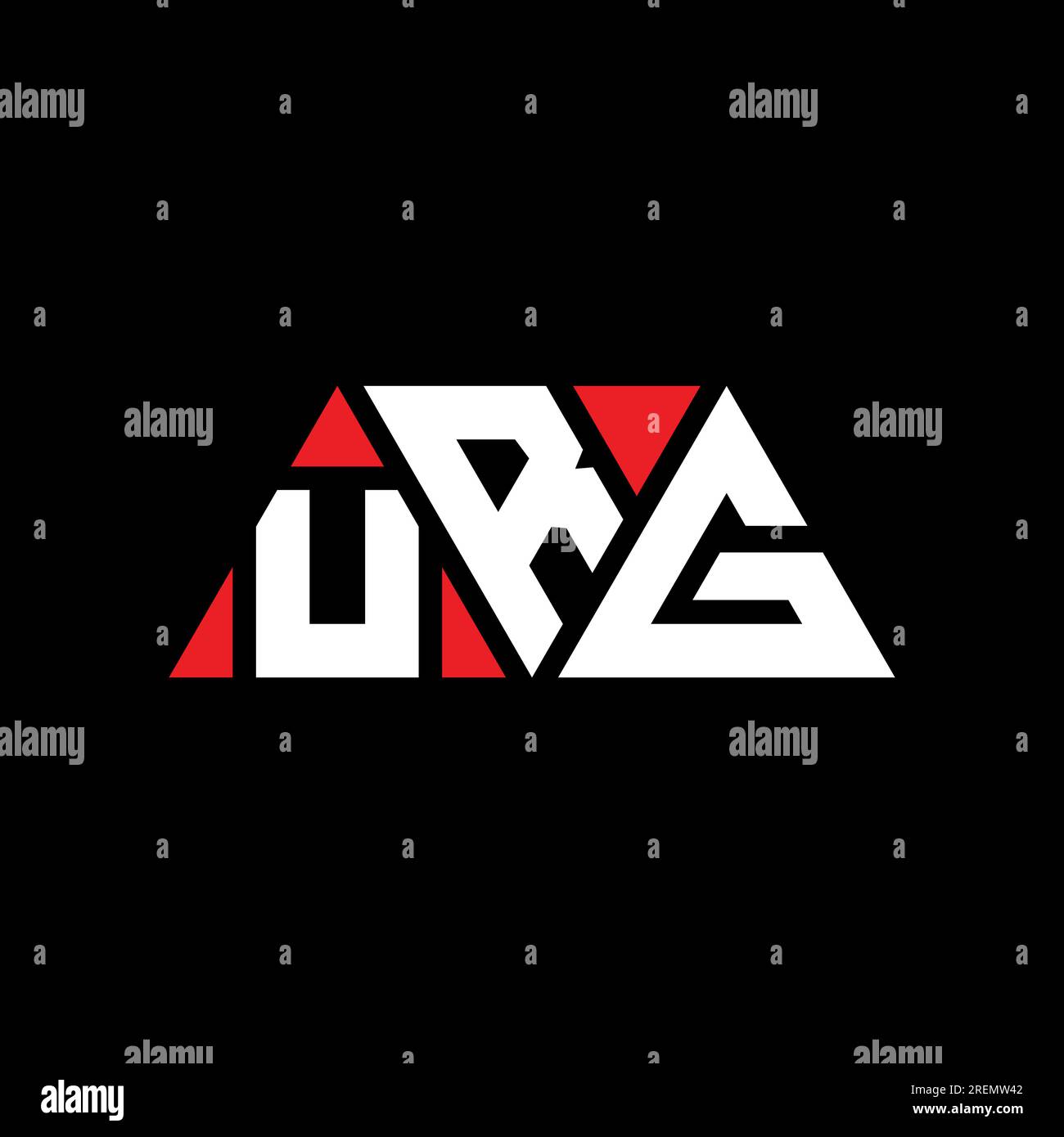 URG triangle letter logo design with triangle shape. URG triangle logo ...