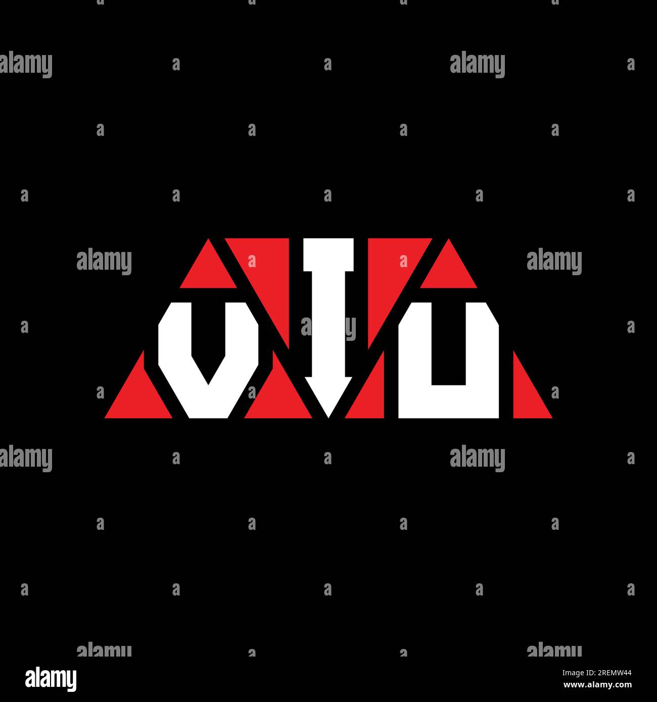 VIU triangle letter logo design with triangle shape. VIU triangle logo ...